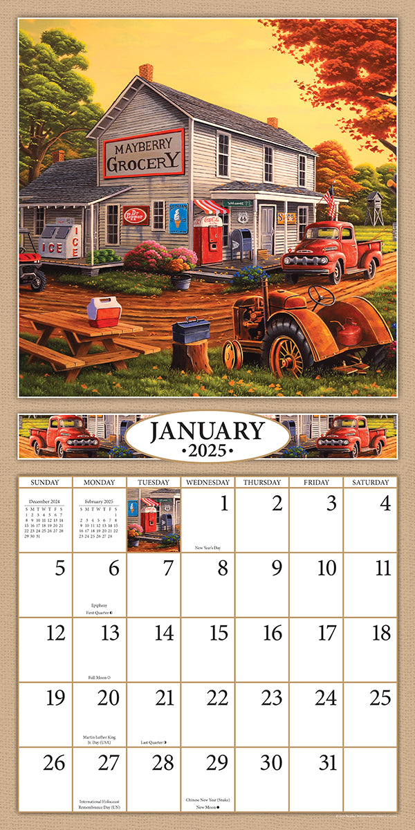 Vintage Country 2025 (Item #46442) - 12x24 Refill Sheet Calendar - BON – Two Jays Enterprises